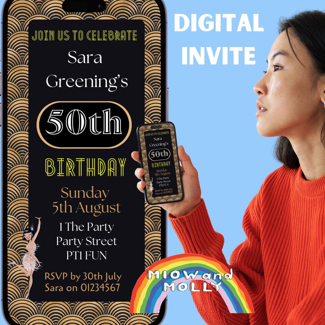 Roaring 20s Party Invite 1920's Birthday Invitation - Etsy