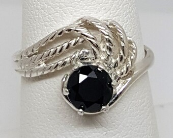 Black Silver Ring - Etsy