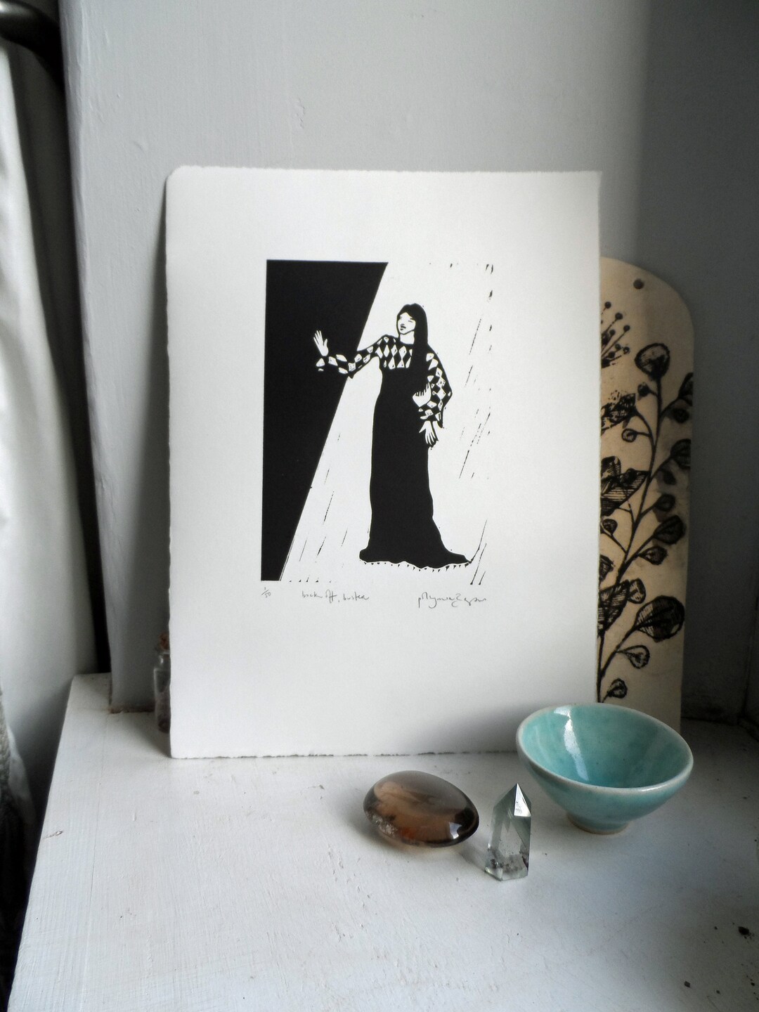 Back Off, Buster - Original, Limited Edition, Linocut Print by Polly ...