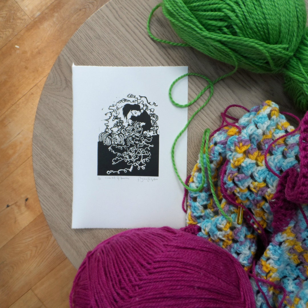 A Wee Bit of Tension - Original, Limited Edition, Linocut Print by ...