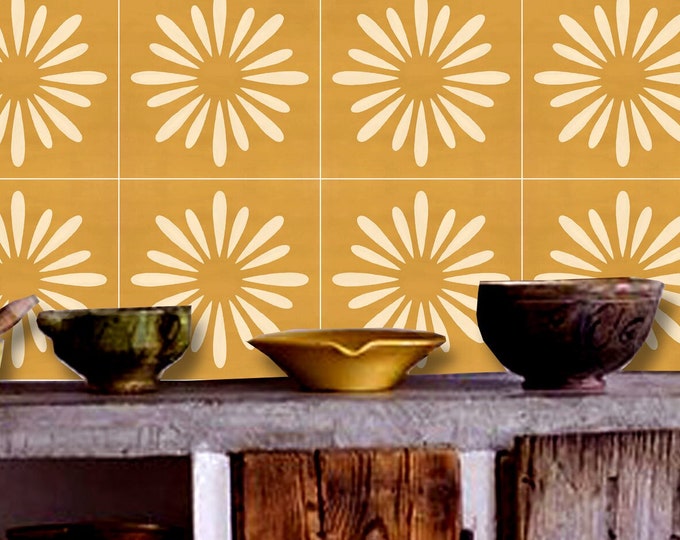 Red Earth Stars Tile Stickers, Suitable for Wall and Floor, Peel ...