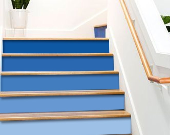 Athens Tile Wall Blue Stair Riser Self Adhesive Vinyl Stickers,peel ...
