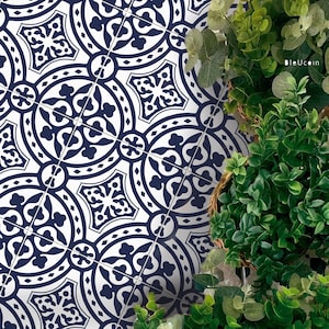 Loures Blue Vinyl Floor Tile Stickers Floor Decals removable ...