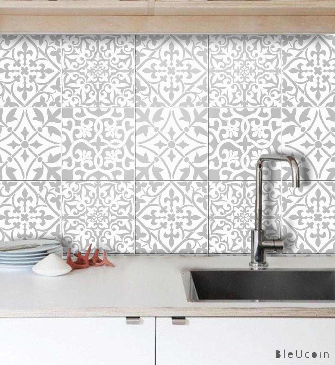 Arezzo Kitchen Bathroom Backsplash Peel and Stick Tile Sticker Vinyl ...