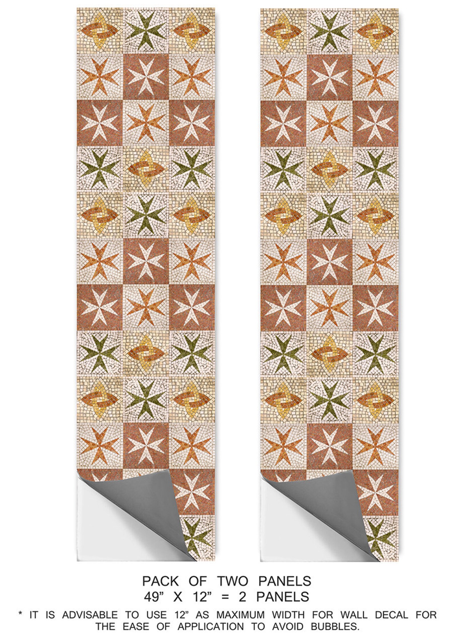 Earthy Tones Mosaic Tile/wall Decal for Kitchen Bathroom | Etsy