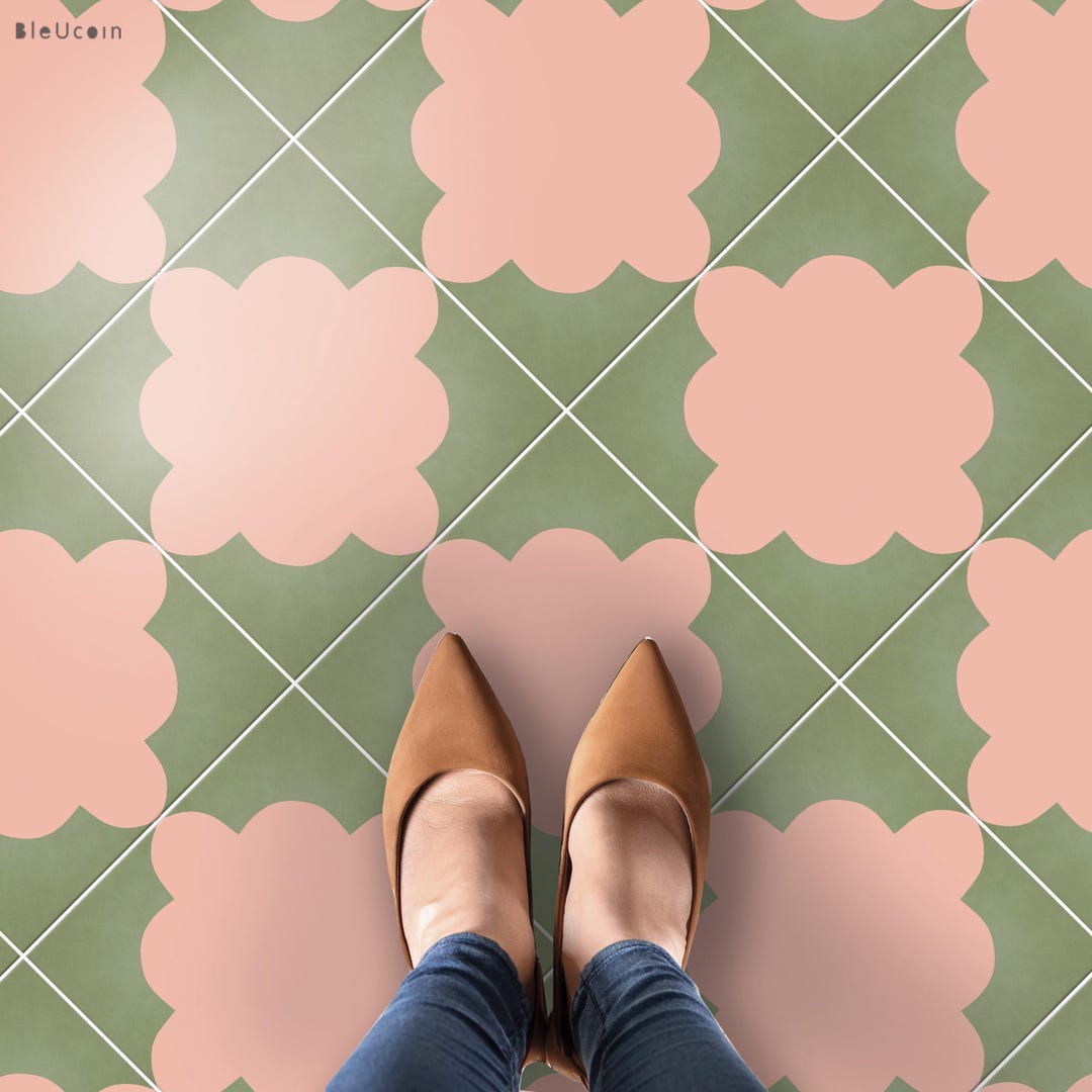 Hamilton Peel & Stick Floor Tile Sticker I Removable Anti-slip Vinyl ...