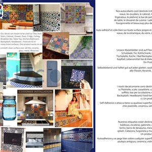 Preston Plain Tile Stickers Kitchen Bathroom Wall Tile Vinyl | Etsy