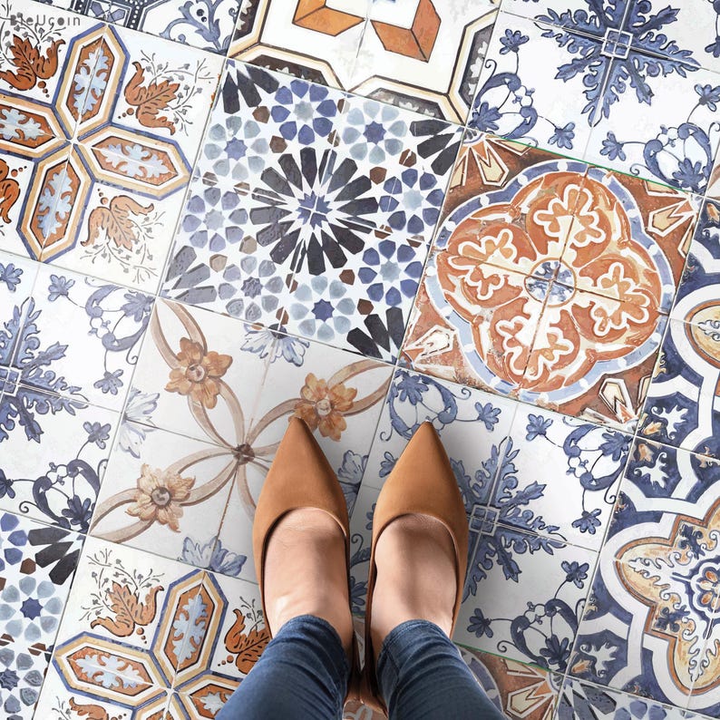 Madrid Peel & Stick Tile Stickers Kitchen Bathroom Backsplash Floor ...