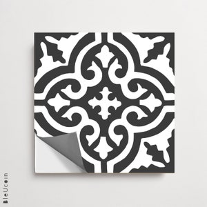 Meridian Charcoal Vinyl Floor Tile Sticker Floor Decal removable ...