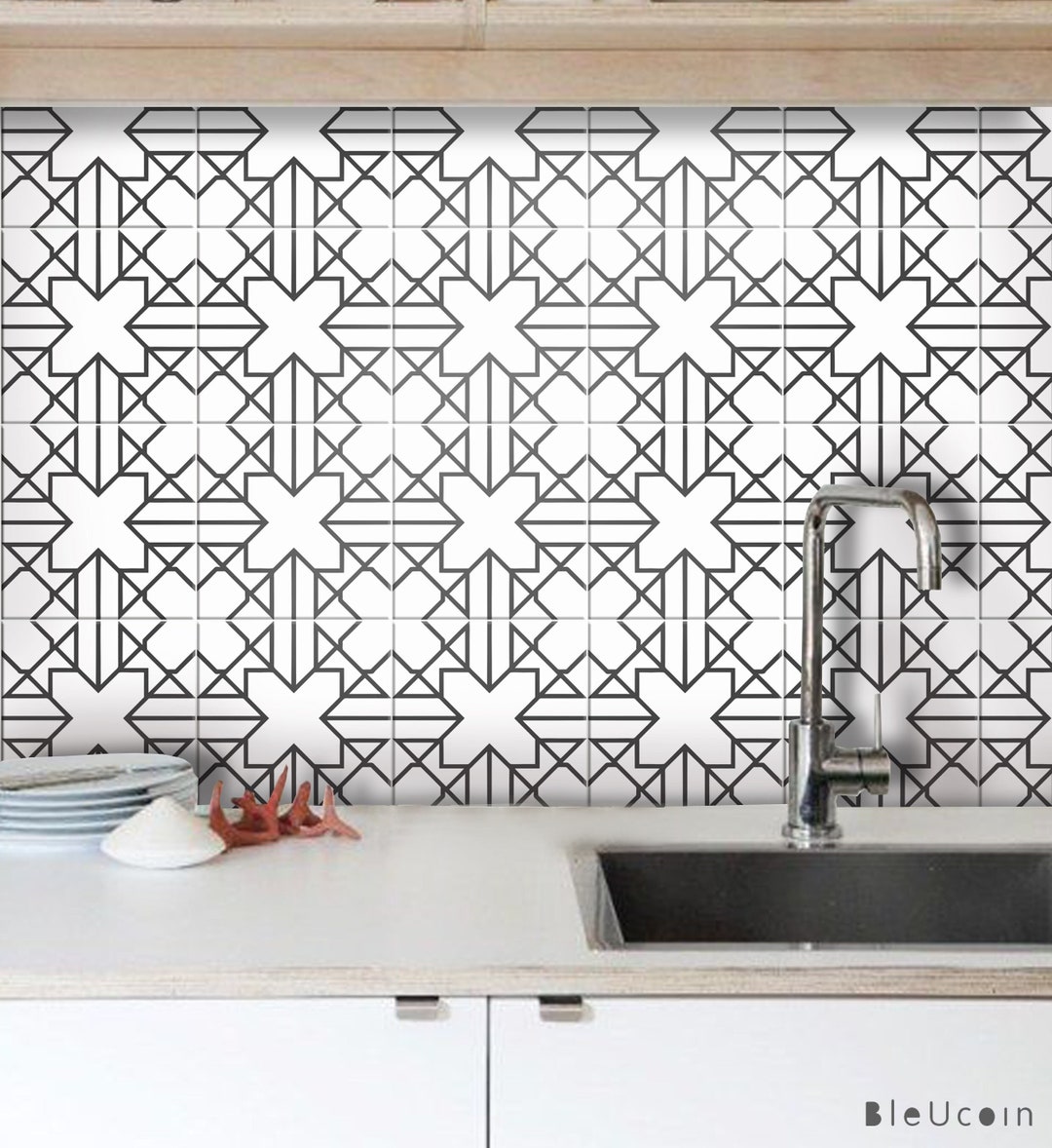 Queensland Peel & Stick Tile Stickers Kitchen Bathroom Backsplash Floor ...