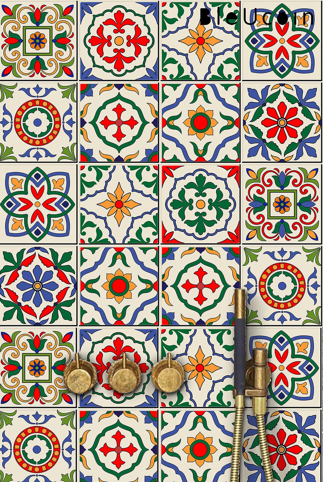 Santorini Peel & Stick Tile Stickers Kitchen Bathroom Backsplash Floor ...