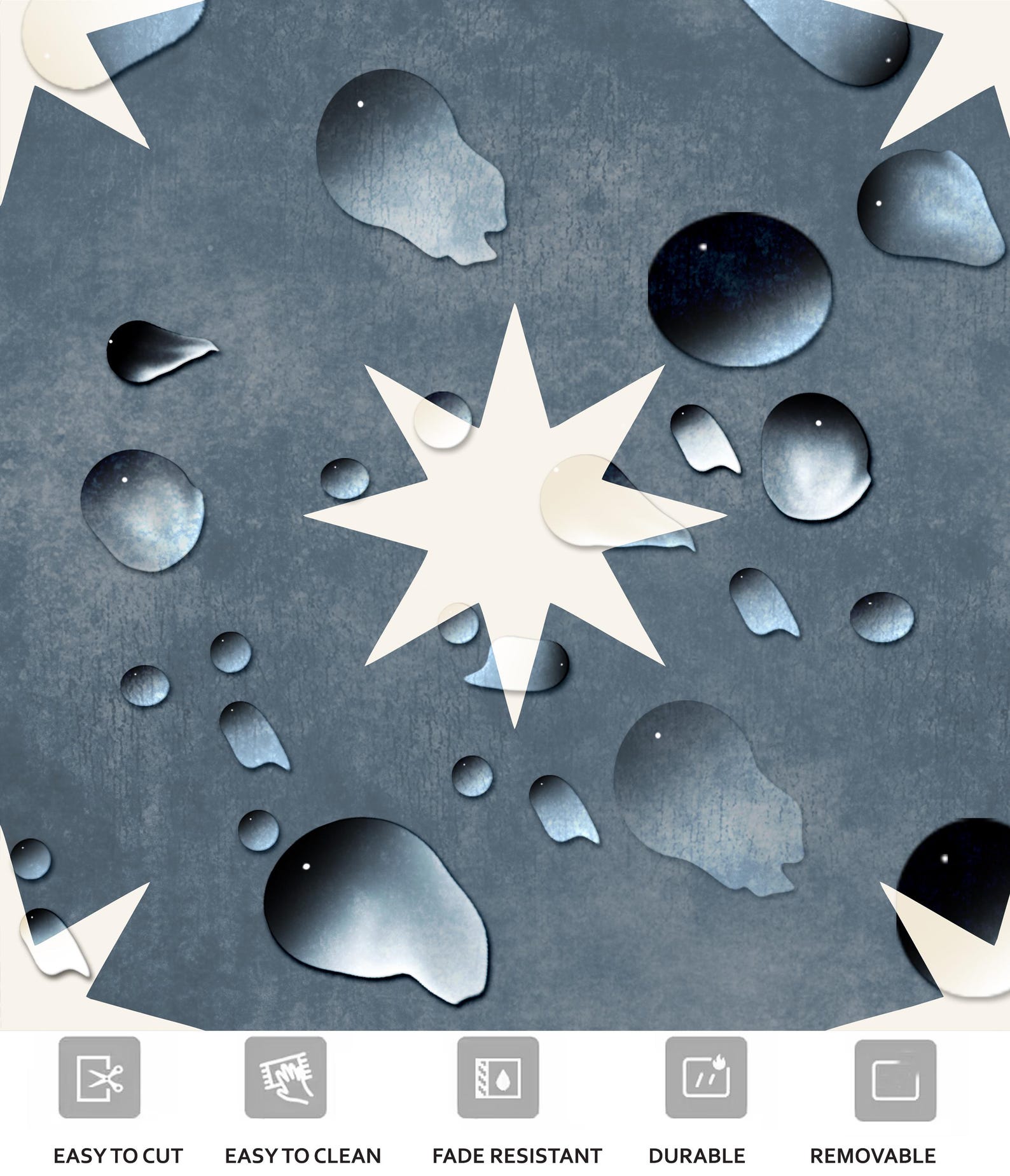 Derby Midnight Peel and Stick Tile Stickers Kitchen Bathroom Backsplash ...