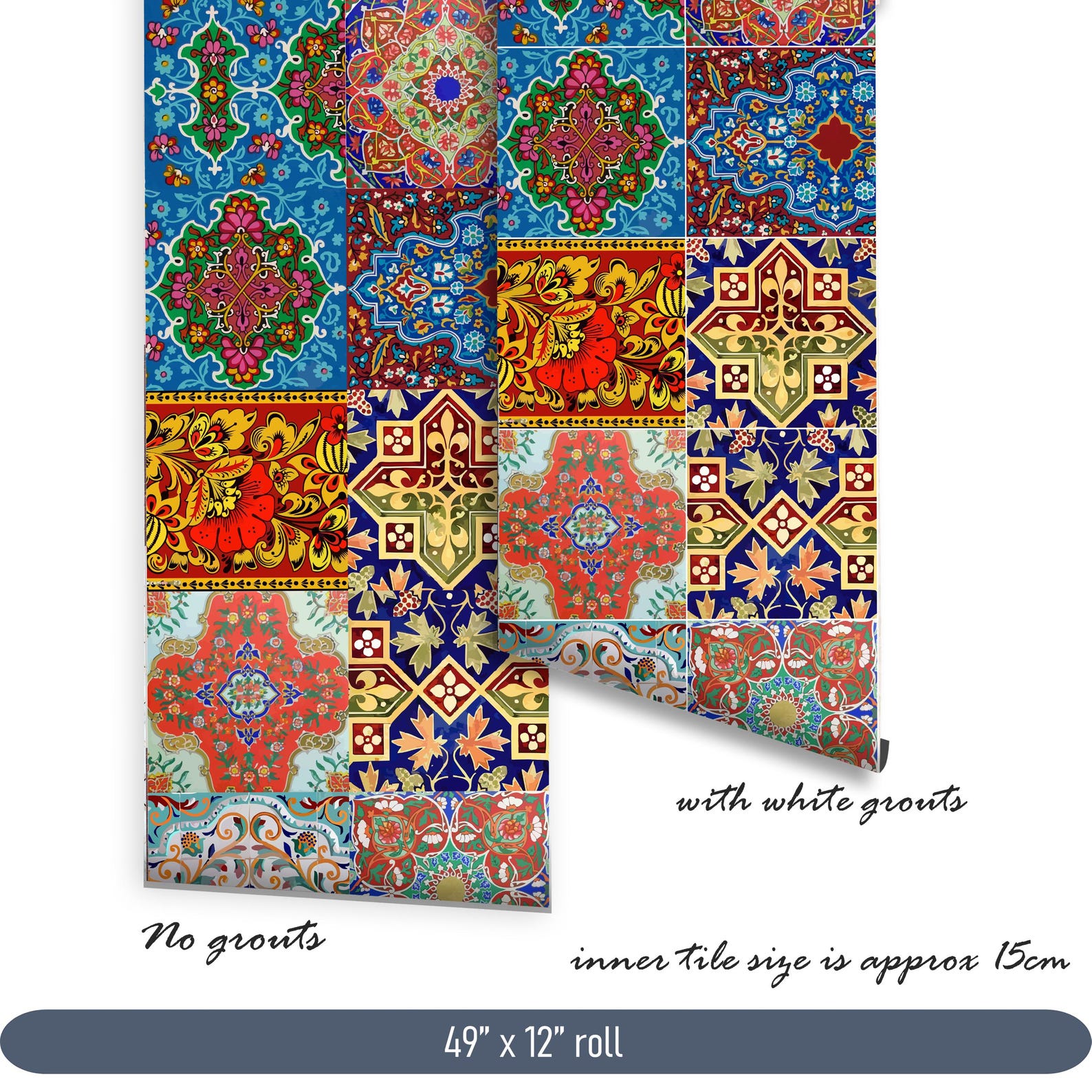 Moscow Peel and Stick Tile Stickers Kitchen Bathroom Backsplash Floor ...