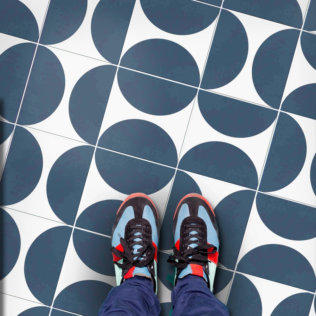 Parma Midnight Peel & Stick Floor Tile Sticker ,removable Anti-slip ...