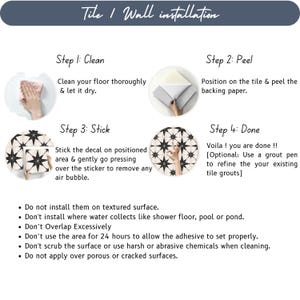 Preston Plain Tile Stickers, Kitchen Bathroom Wall Tile Vinyl Decal ...