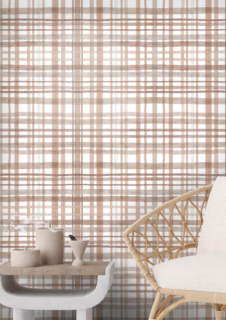 Barstow Checkered Wallpaper Wall Decal Removable Customizable Self ...