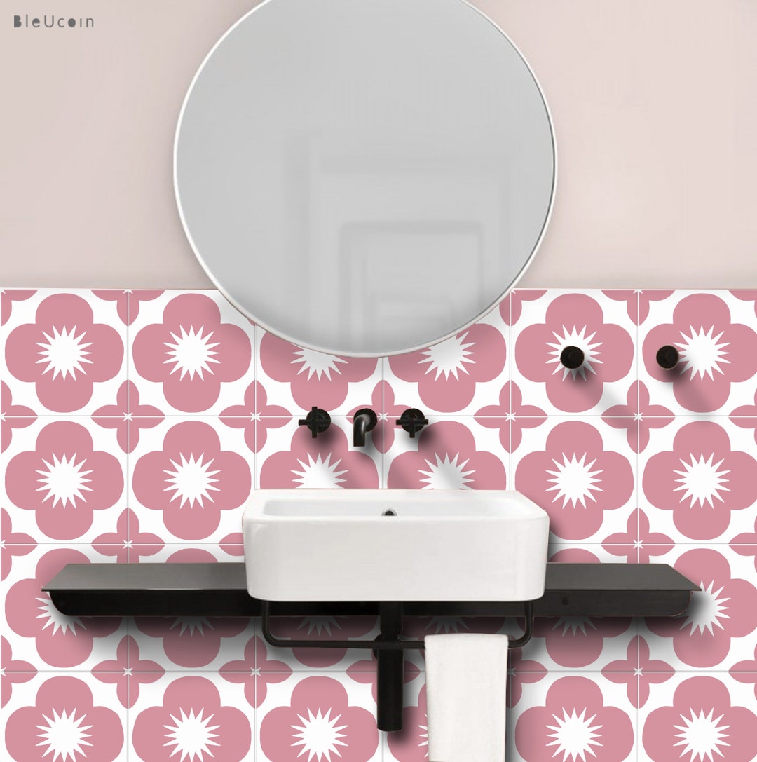 Sakura Rose Peel and Stick Tile Decal for Kitchen Bathroom Backsplash ...
