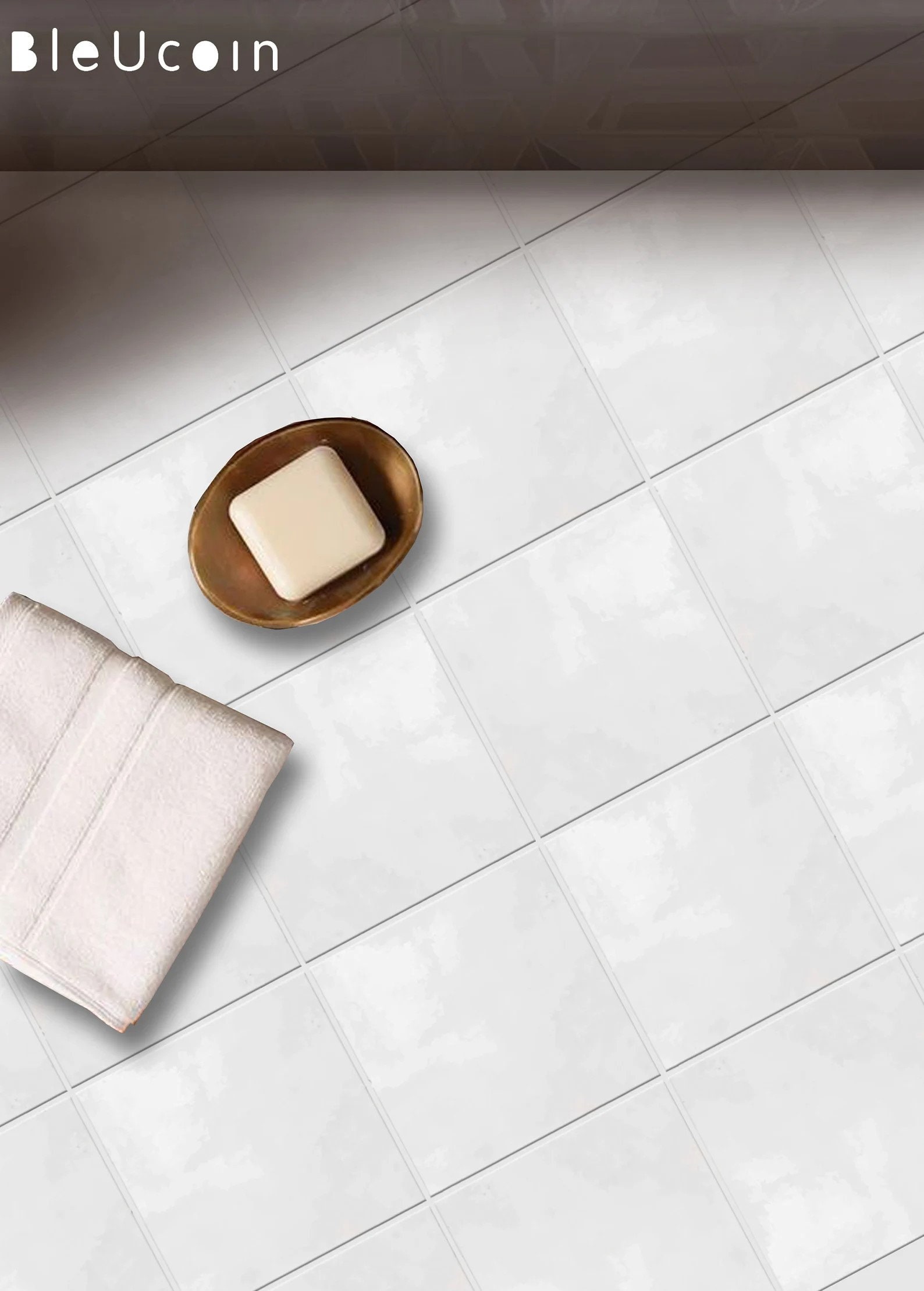 Weathered White Peel & Stick Floor Tile Sticker Removable Anti-slip ...