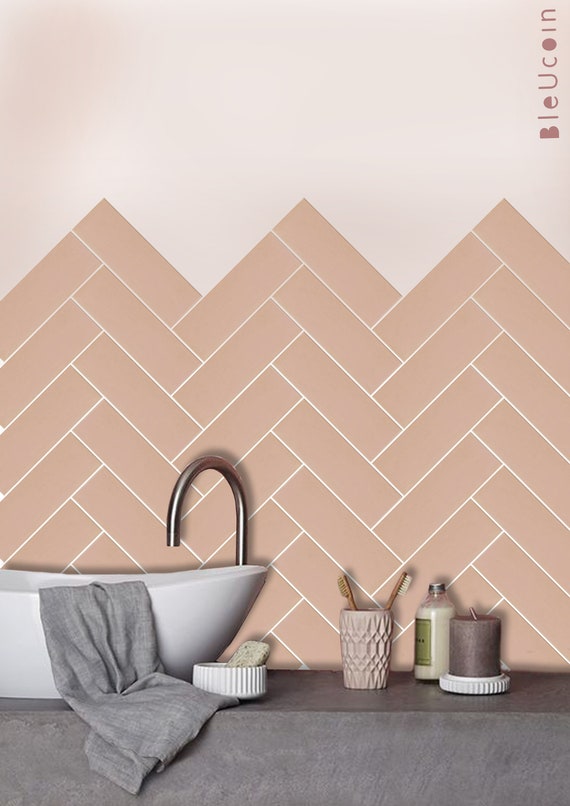 Blush Subway Peel and Stick Tile Decal for Kitchen Bath - Etsy