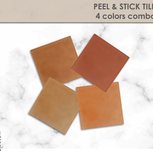 Baked Terracotta Peel & Stick Floor Tile Sticker Removable Anti-slip ...