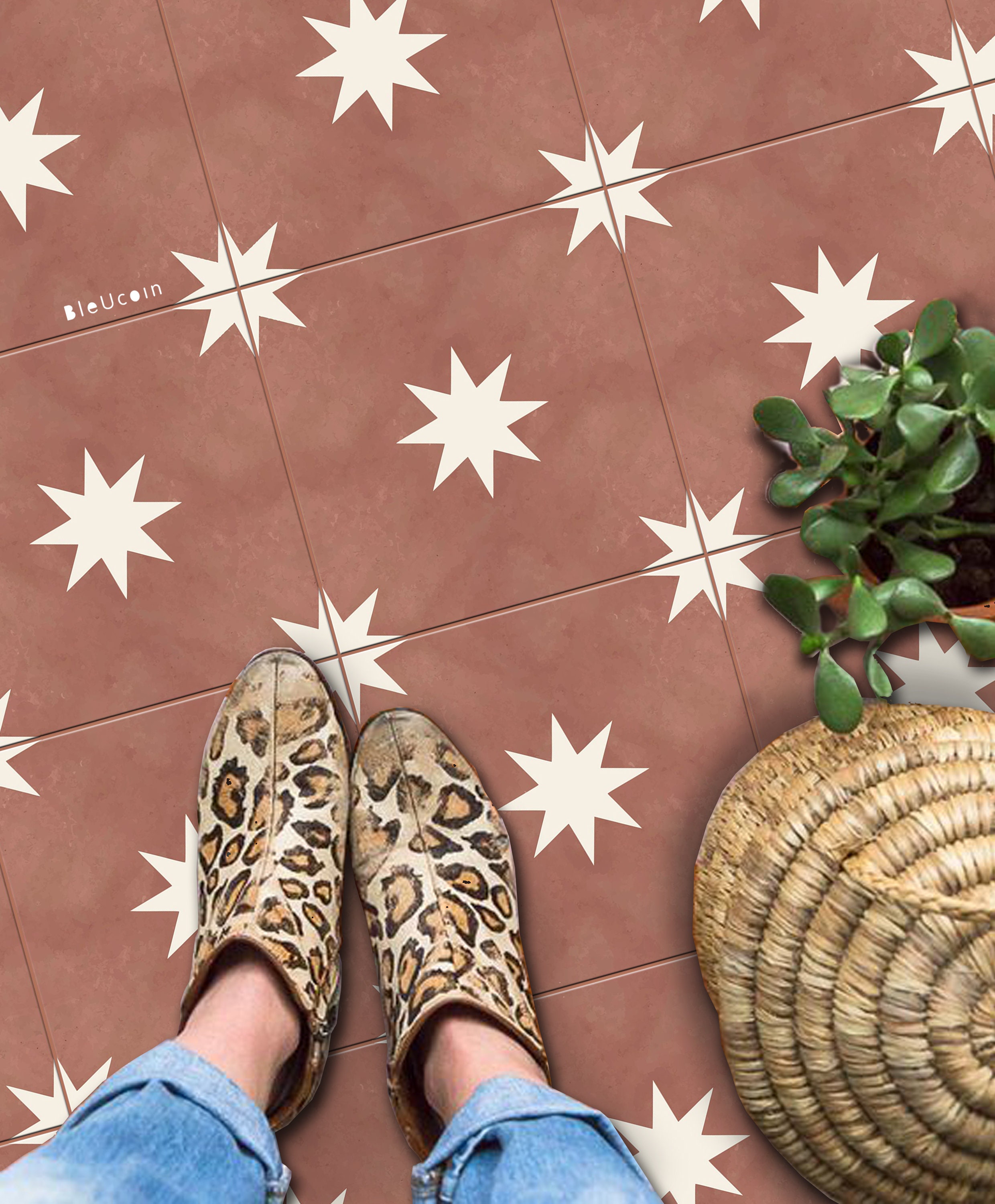 Derby Rust Peel and Stick Tile Decal Kitchen Bathroom Backsplash Floor ...