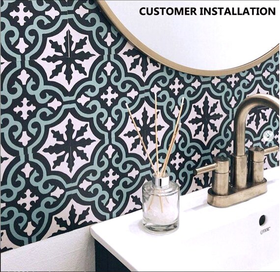 Cabana Green Tile Stickers for Kitchen Bathroom Backsplash - Etsy