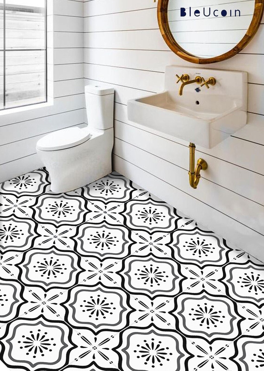 Belmount Peel & Stick Floor Tile Sticker I Removable Anti-slip Vinyl ...