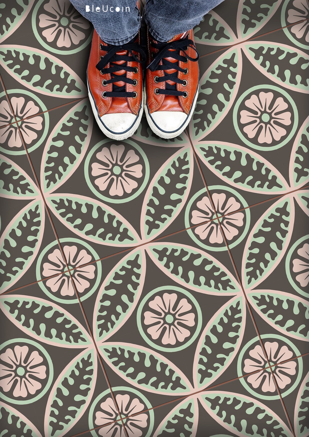 Montreal Peel & Stick Floor Tile Sticker I Removable Anti-slip Vinyl ...