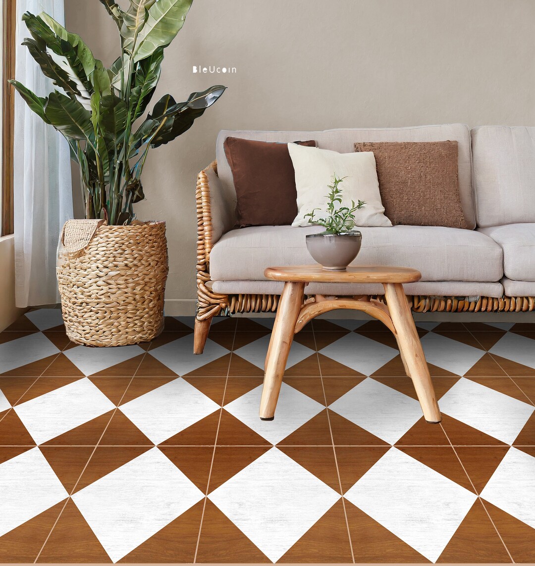 Rome Wood Vinyl Floor Tile Stickers Floor Decals Removable ...
