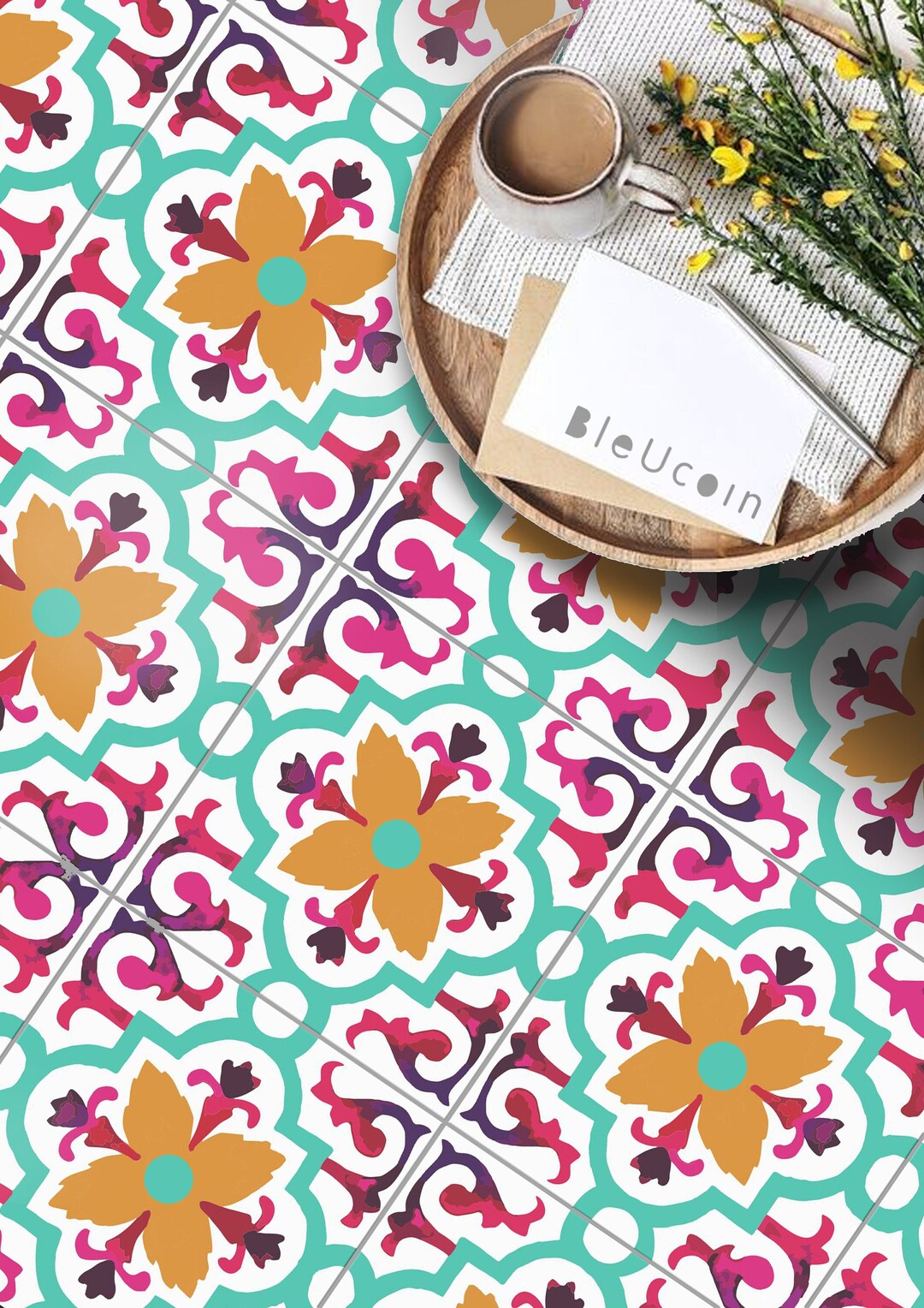 Antwerp Vinyl Floor Tile Stickers Floor Decals-removable ...