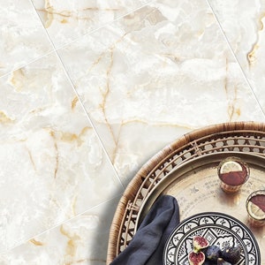 Marble Beige Tile Wall Stair Floor Self Adhesive Vinyl Stickers ...