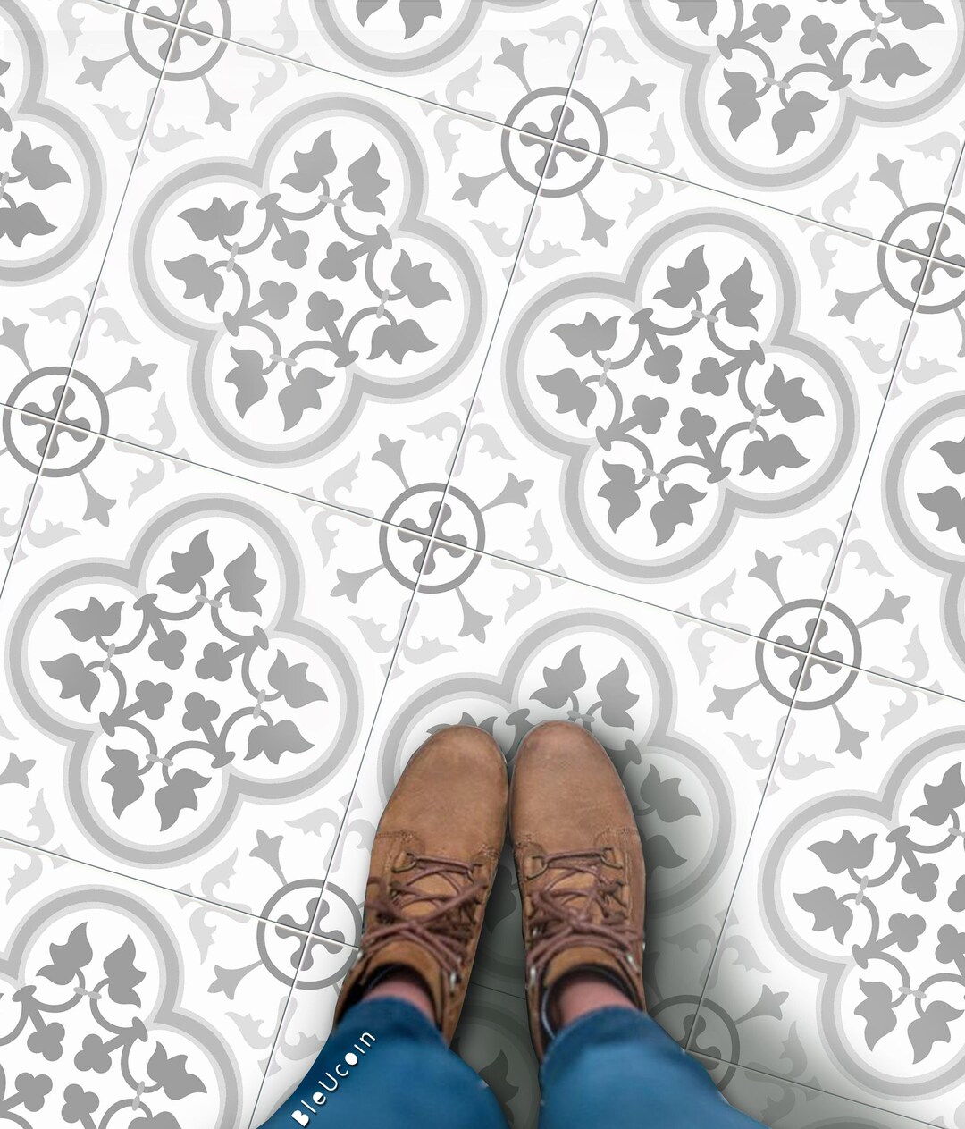 Faro Vinyl Floor Tile Stickers Floor Decals removable & Repositionable ...