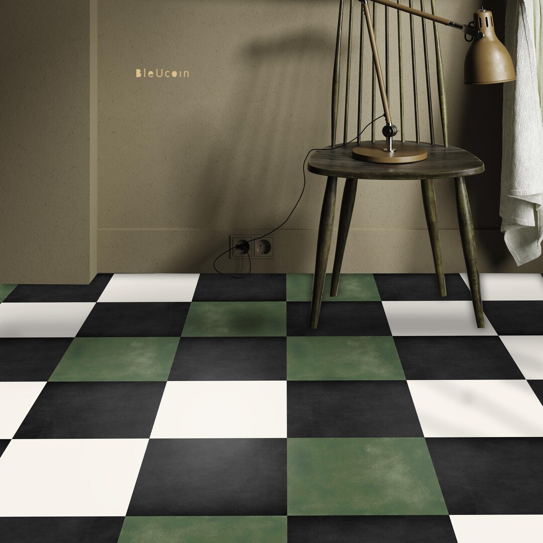 Marshall Basil Vinyl Floor Tile Stickers | Floor Decals-removable ...