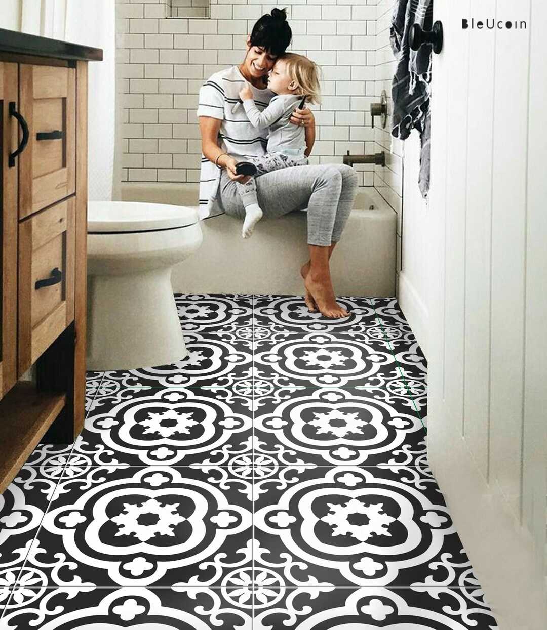 Panama Vinyl Floor Tile Stickers Floor Decals removable ...