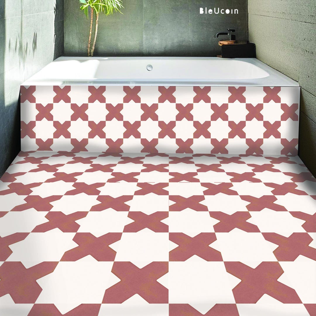 Capri Peel & Stick Floor Tile Sticker I Removable Anti-slip Vinyl ...