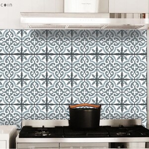 Blue Dusk Peel and Stick Tile Stickers Kitchen Bathroom Backsplash ...
