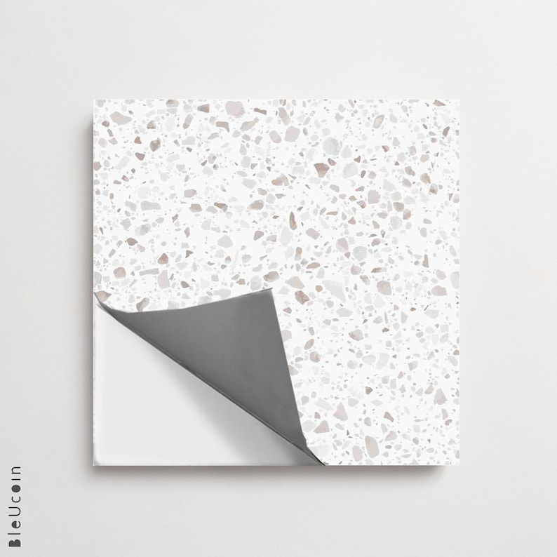 Quebec Terrazzo Peel & Stick Floor Tile Sticker Removable Anti-slip ...
