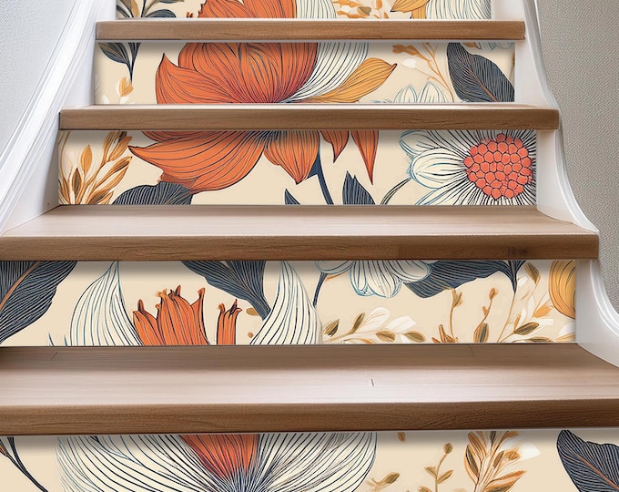 Athens Tile Wall Blue Stair Riser Self Adhesive Vinyl Stickers,peel ...