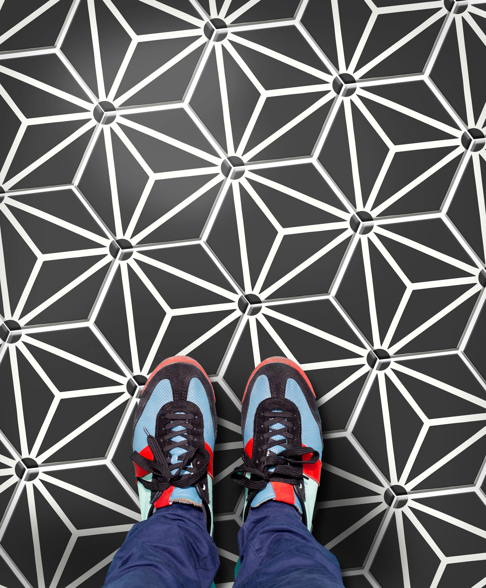 Hexagon Salzburg Tile Wall Stair Floor Self Adhesive Vinyl Stickers ...