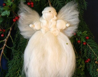 Christmas Angel Needle Felted From Wool Waldorf Inspried - Etsy