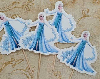 Elsa Cupcake Toppers - Etsy