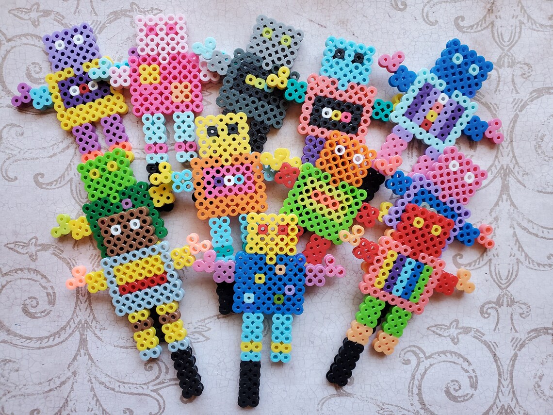 Robot Cupcake Toppers Perler Bead ... PAC-10 | Etsy