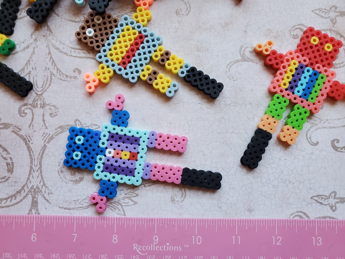 Robot Cupcake Toppers Perler Bead ... PAC-10 | Etsy