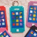 Perler Bead iPhone Keychain Set.... PAC-7 - Etsy