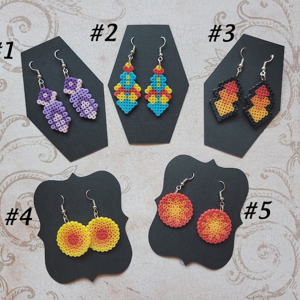 Perler Bead Earrings - Etsy