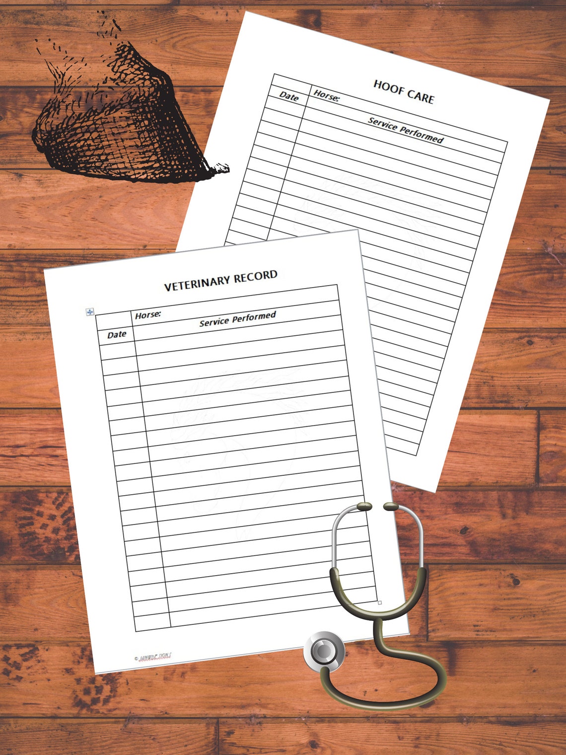 Equine Journal System Boarding Stable Edition Letter/a4 - Etsy