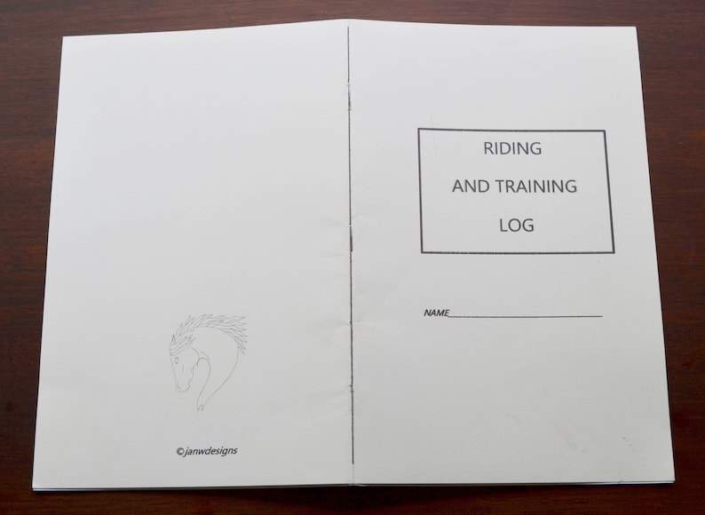 Equine Riding & Training Log Booklet: Horse Journal (downloadable) - Etsy