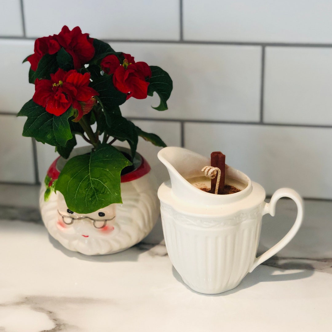 Repurposed Ceramic Creamer 9 Oz Coconut Soy Kitchen Candle Egg - Etsy