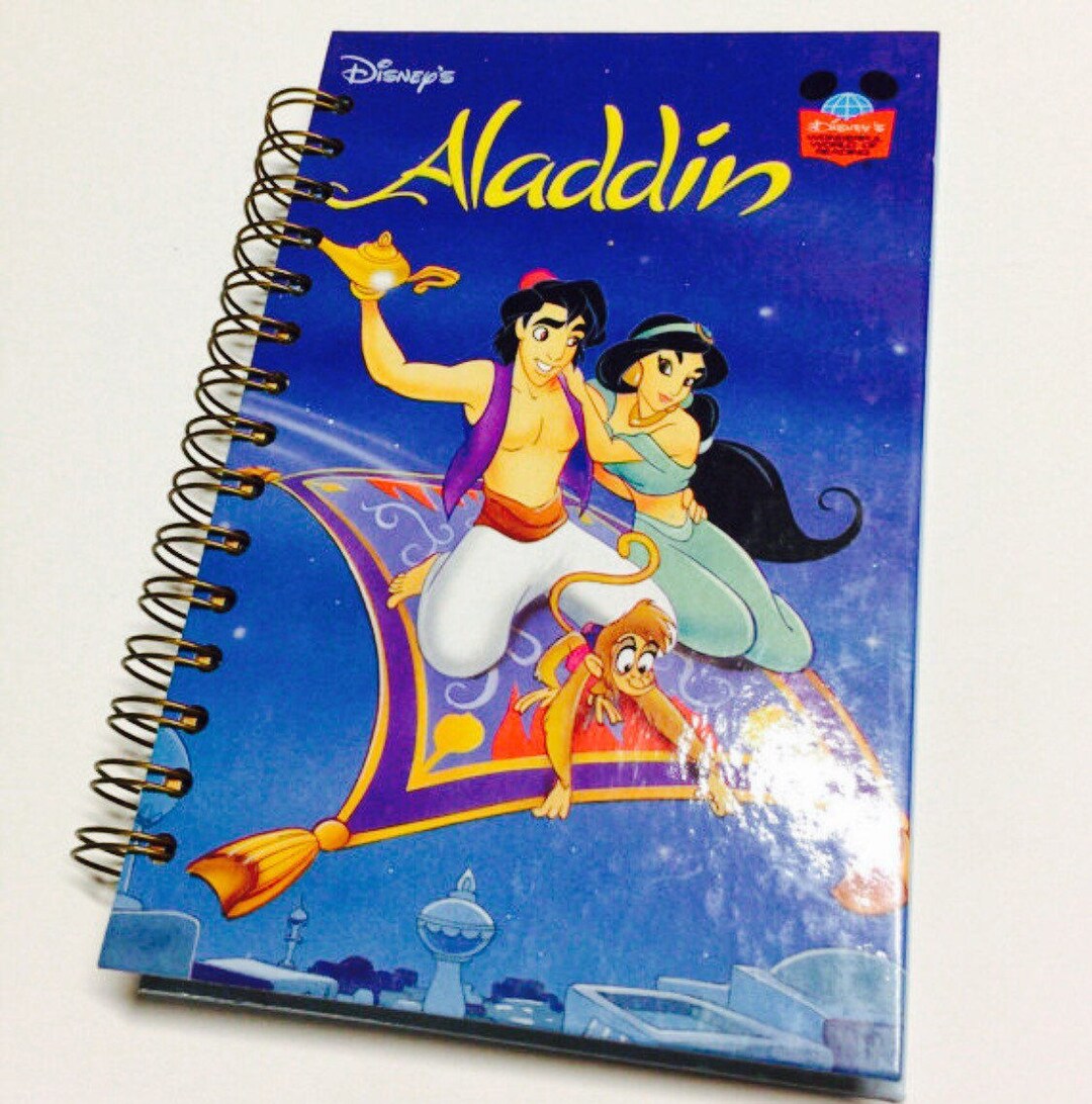 Disney Aladdin Repurposed Storybook Planner/sketchbook/journal/address ...
