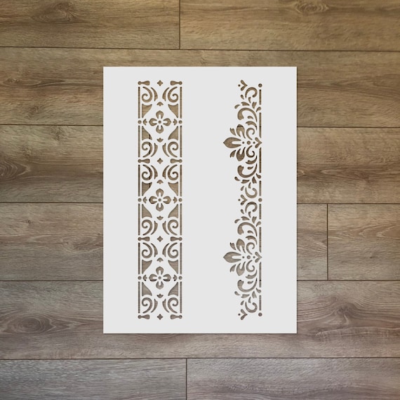 Border Motif Reusable Plastic Stencil | Etsy